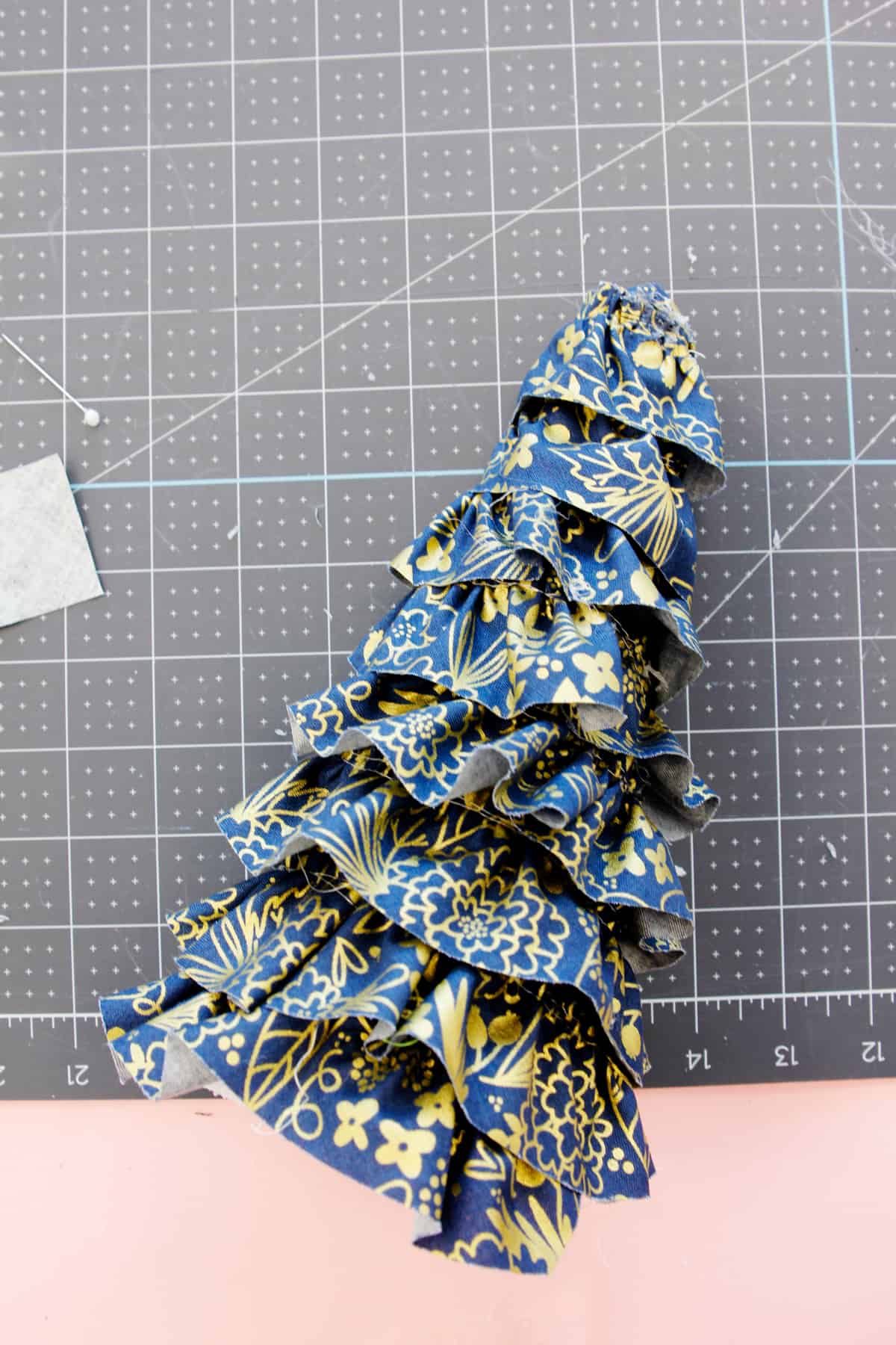Styrofoam Christmas Tree Covered with Fabric - see kate sew