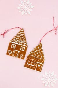 Gingerbread House Ornaments DIY with Felt - see kate sew