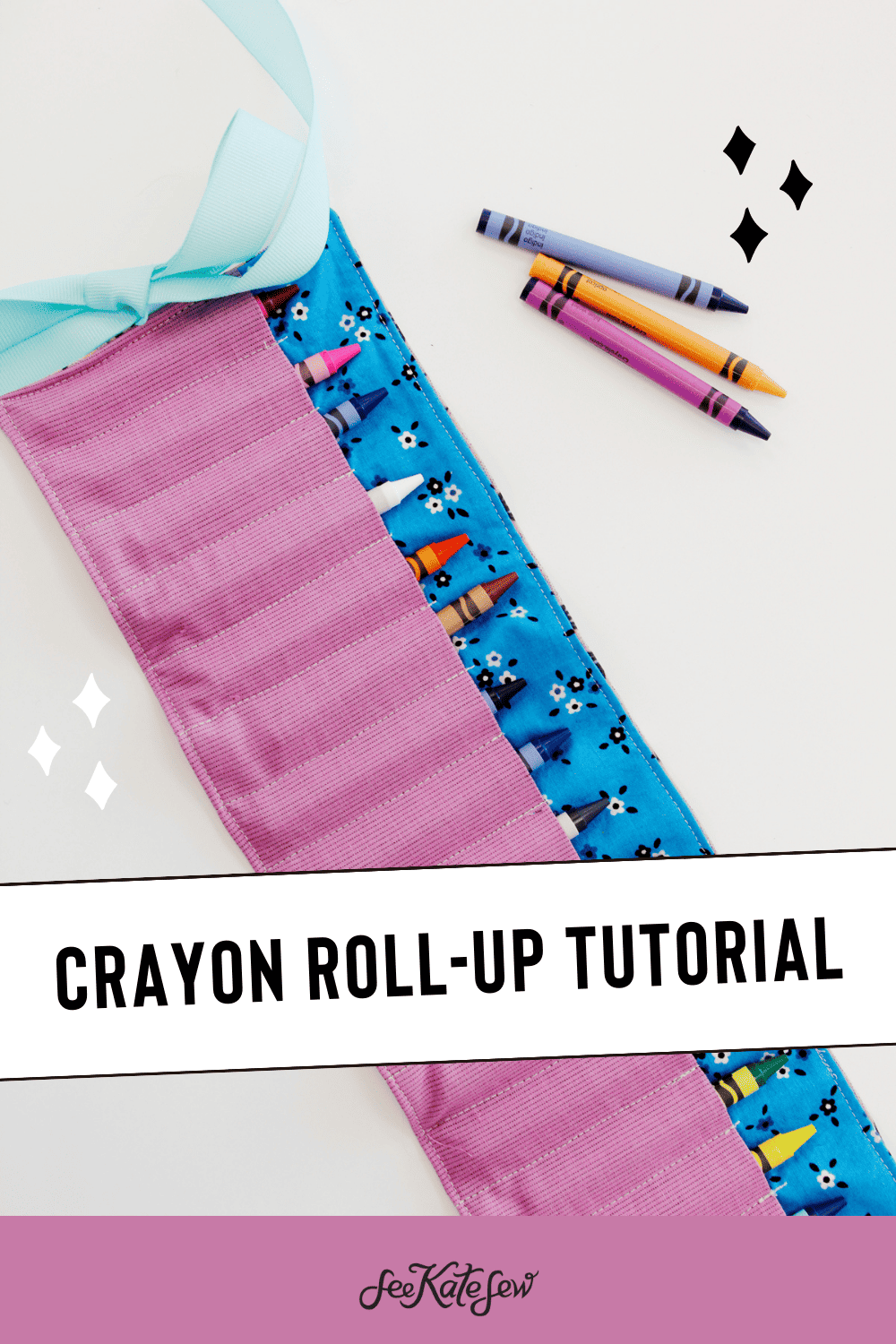 Crayon Roll Up Sewing Pattern - see kate sew
