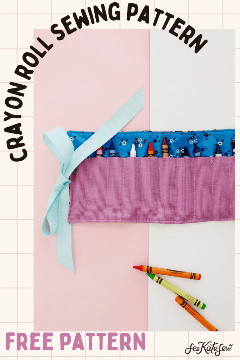 Crayon Roll Up Sewing Pattern - see kate sew
