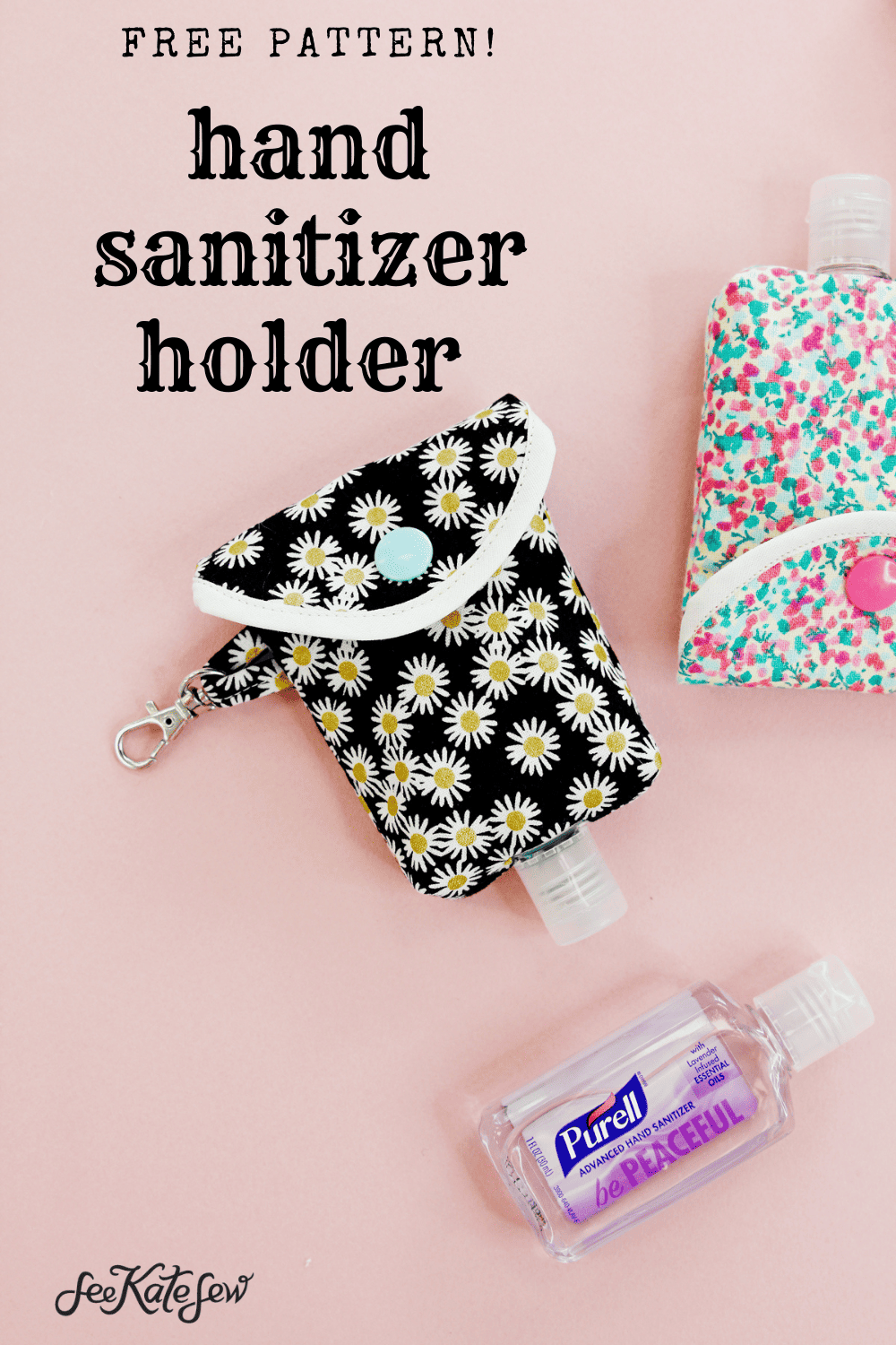 diy hand sanitizer holder - see kate sew