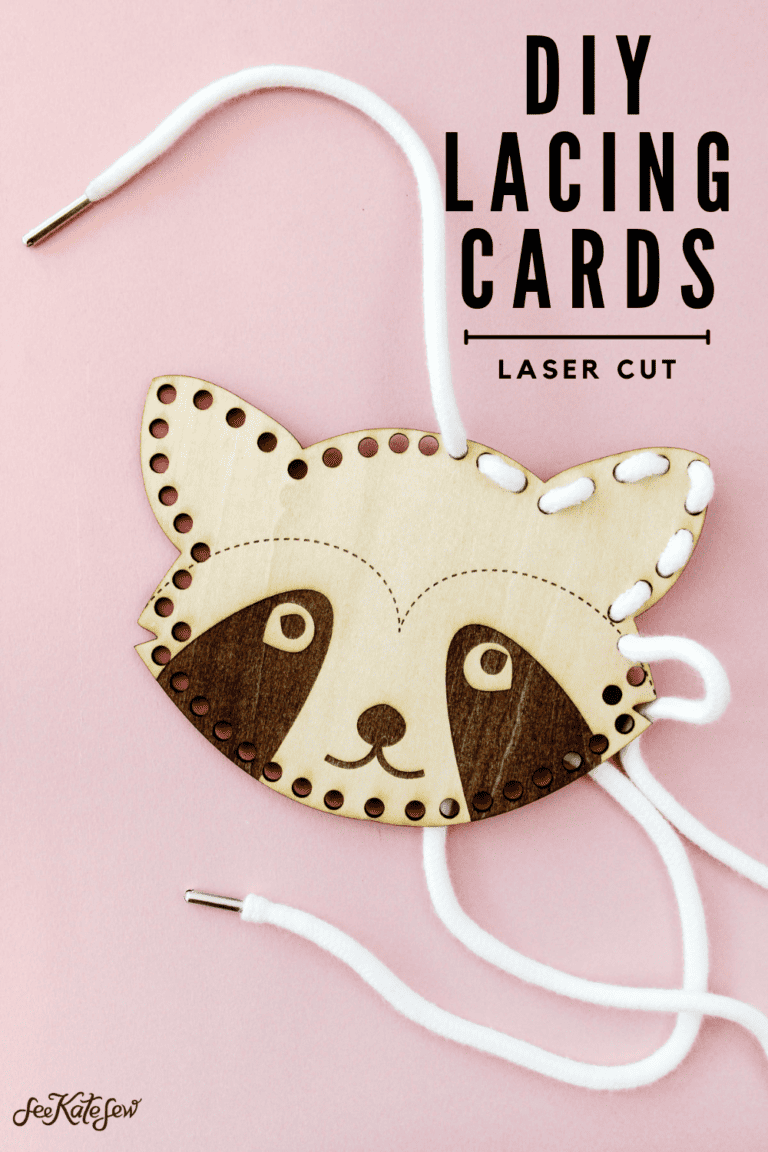 Raccoon DIY Lacing Cards for Sewing Practice - see kate sew