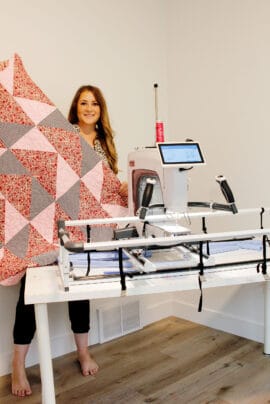 Cutie Quilt Frame and Q'nique 16 Longarm Machine Review - see kate sew