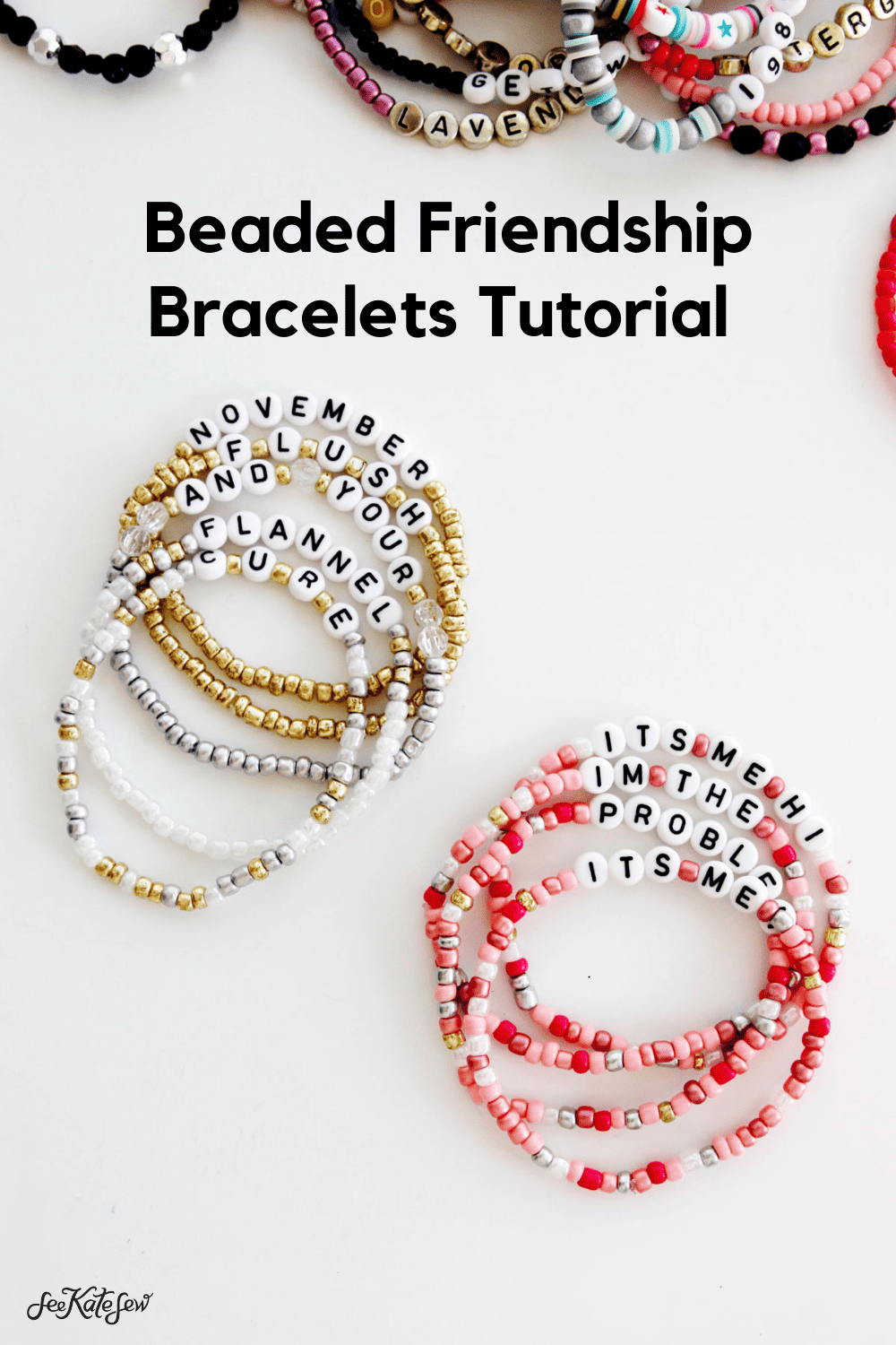 beaded friendship bracelets DIY - see kate sew