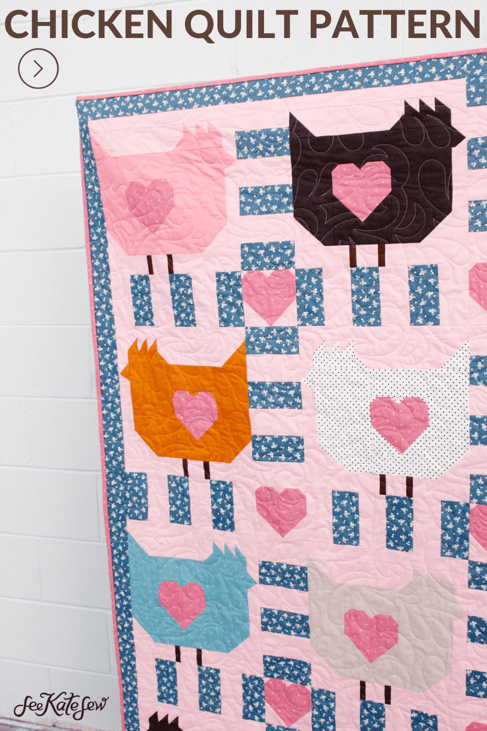 Chicken Quilt Pattern - see kate sew