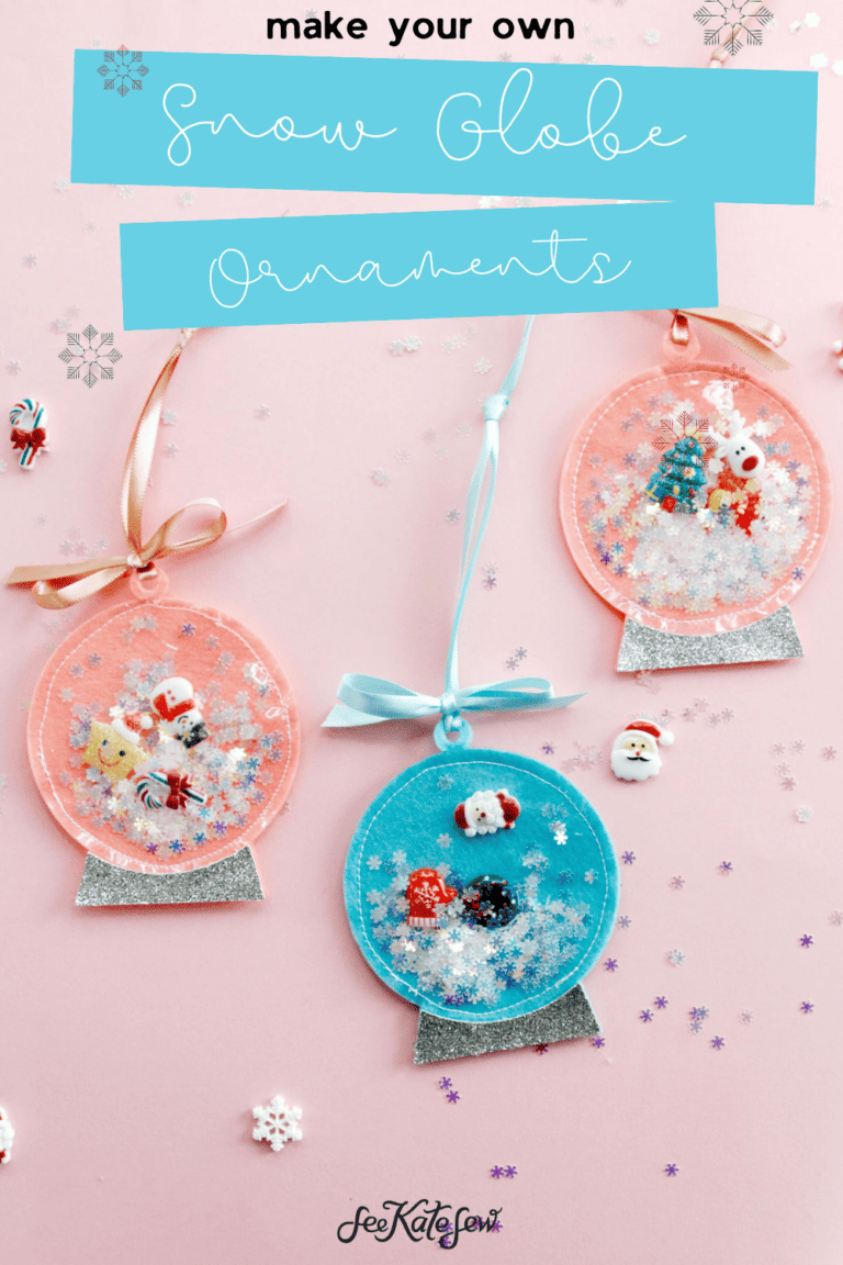 DIY Snow Globe Ornament with templates - see kate sew