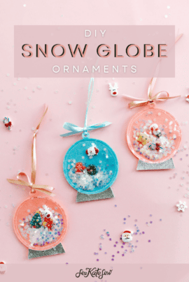 DIY Snow Globe Ornament with templates - see kate sew