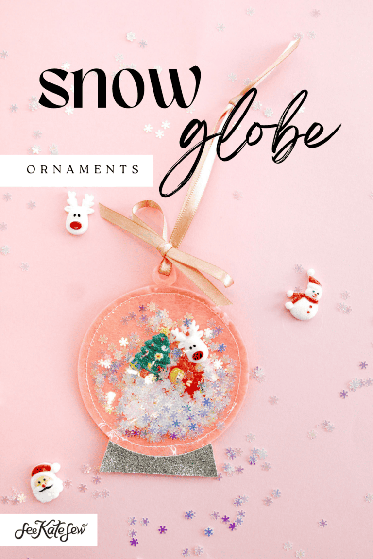 DIY Snow Globe Ornament with templates - see kate sew