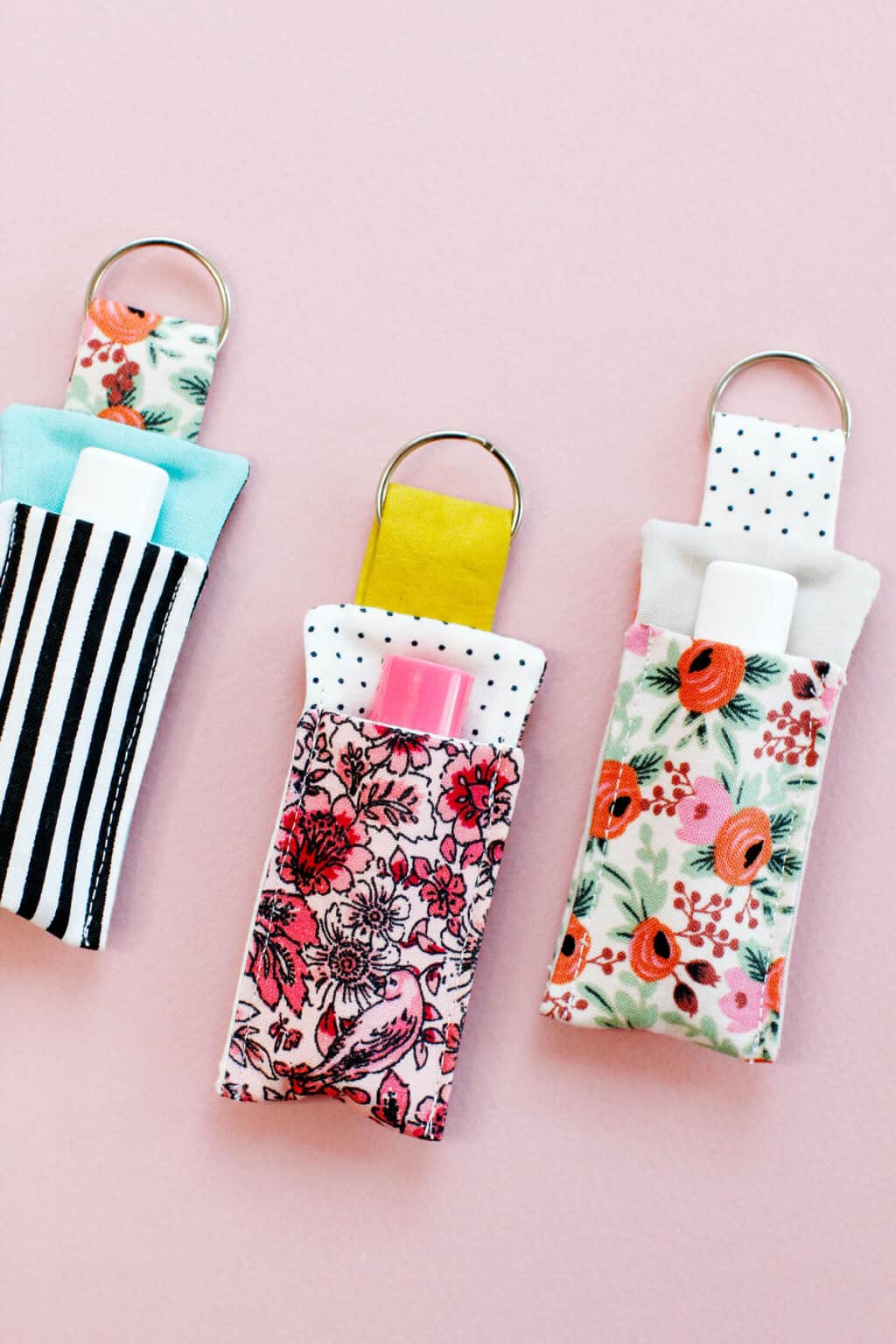 DIY Chapstick Holder - Lip Balm Keychain Sewing Pattern - see kate sew