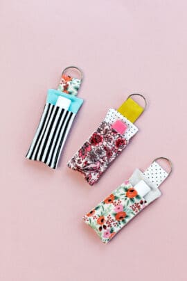 DIY Chapstick Holder - Lip Balm Keychain Sewing Pattern - see kate sew