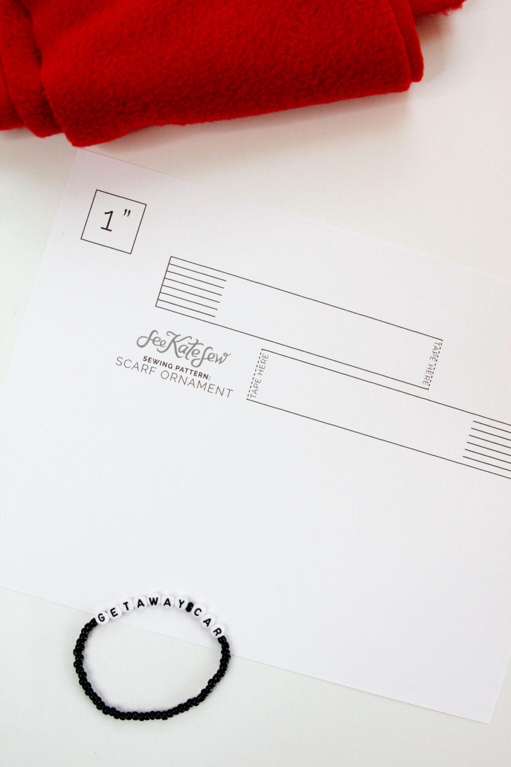 red scarf ornament diy - see kate sew