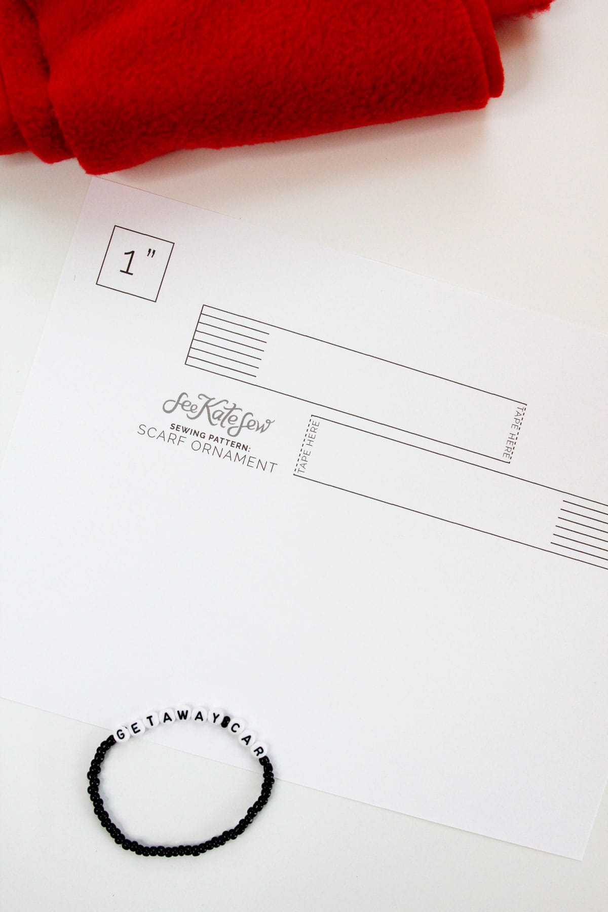 red scarf ornament diy - see kate sew