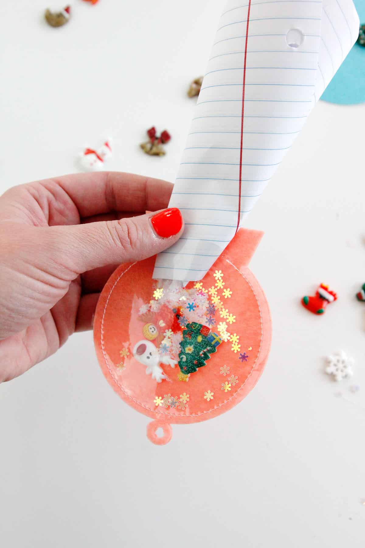 DIY Snow Globe Ornament with templates - see kate sew