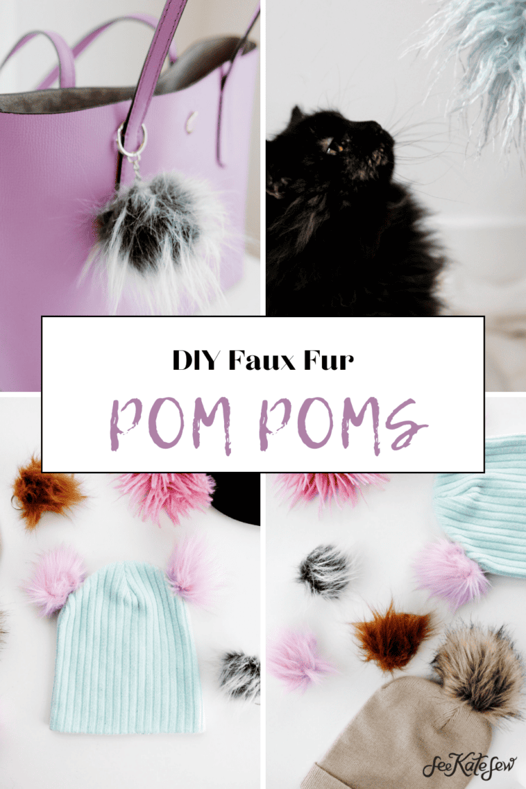 How to make faux fur pom poms - see kate sew