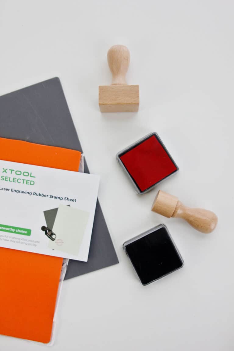 Make your own rubber stamps with a laser engraver - see kate sew