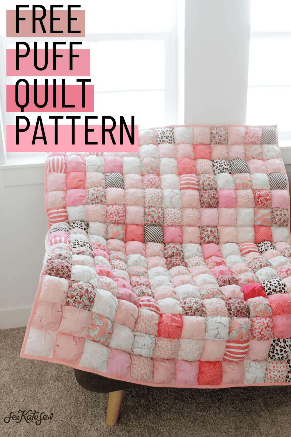 Puff Quilt Tutorial Charm Pack Friendly - see kate sew