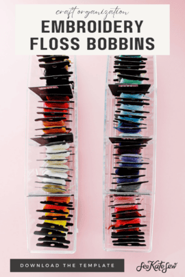 Free Floss Bobbin Template for Embroidery Storage - see kate sew