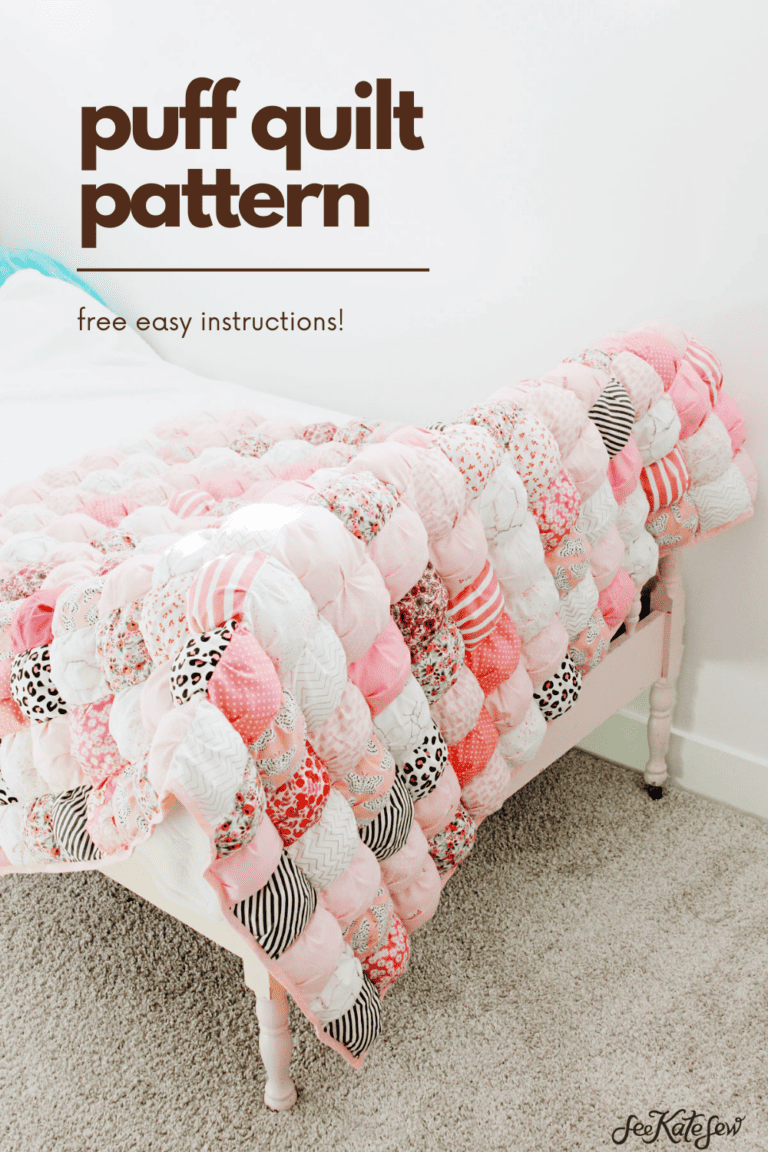 Puff Quilt Tutorial Charm Pack Friendly - see kate sew