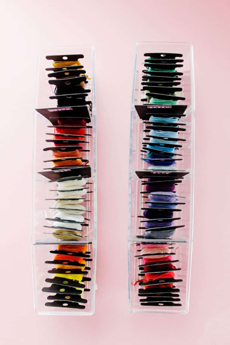 Free Floss Bobbin Template for Embroidery Storage - see kate sew