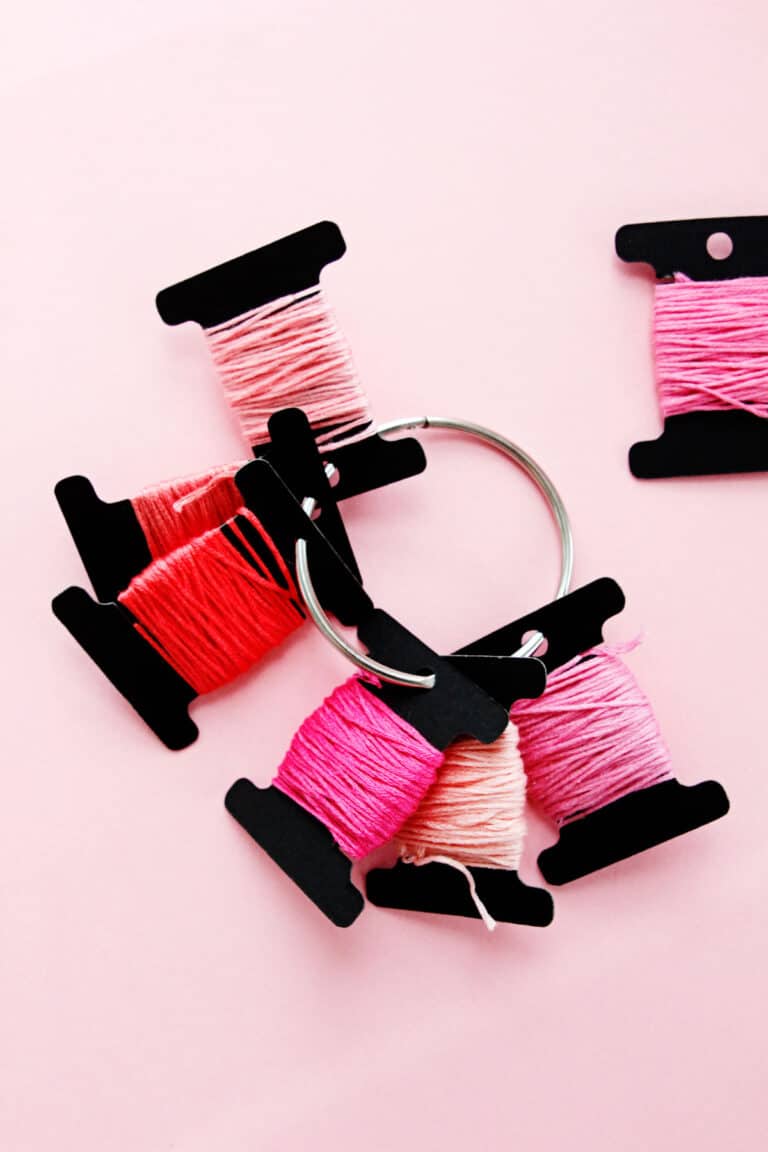 Free Floss Bobbin Template for Embroidery Storage - see kate sew