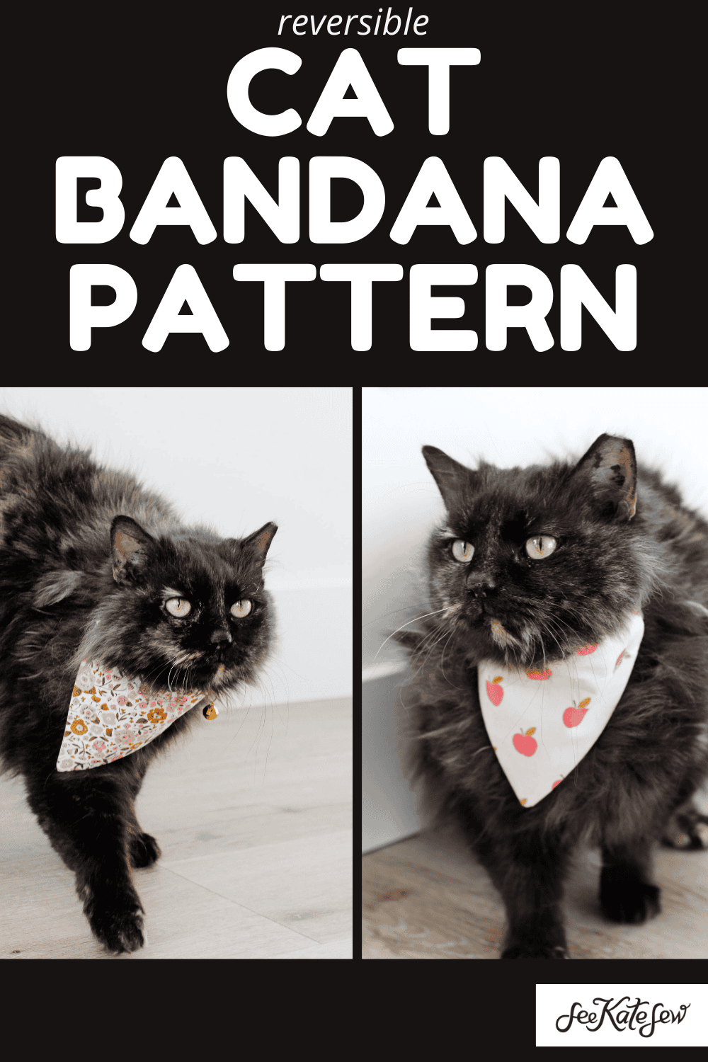 Cat Bandana Sewing Pattern - see kate sew