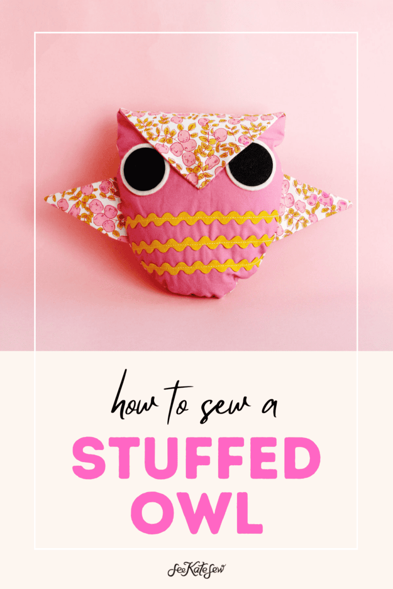 Owl Plush Sewing Pattern - see kate sew