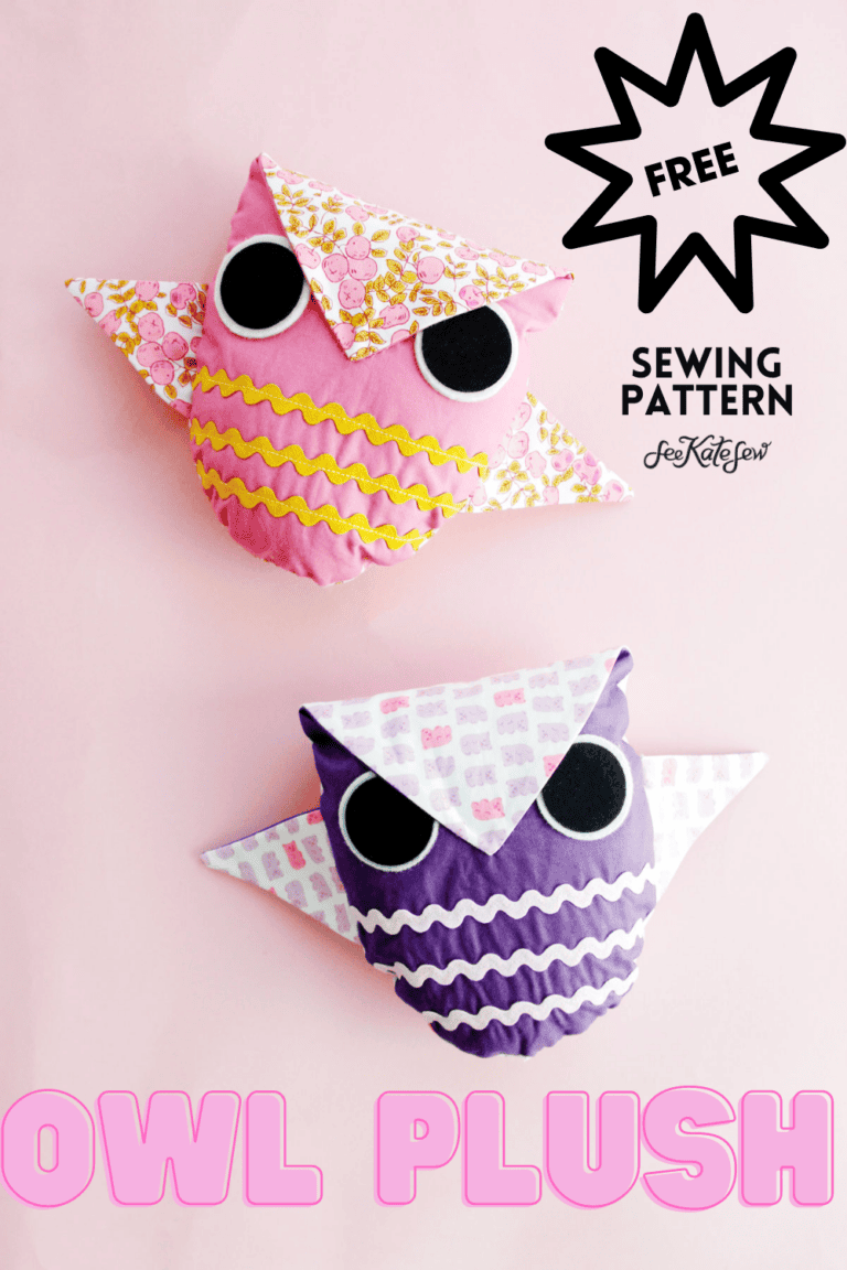 Owl Plush Sewing Pattern - see kate sew