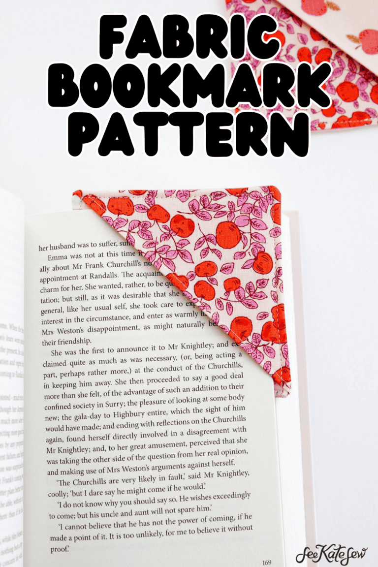 Corner Bookmark Sewing Pattern - Easy Scrap Sewing Project - see kate sew