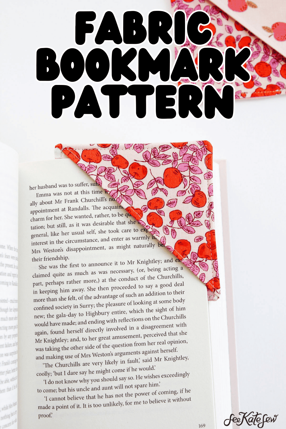 Corner Bookmark Sewing Pattern - Easy Scrap Sewing Project - see kate sew