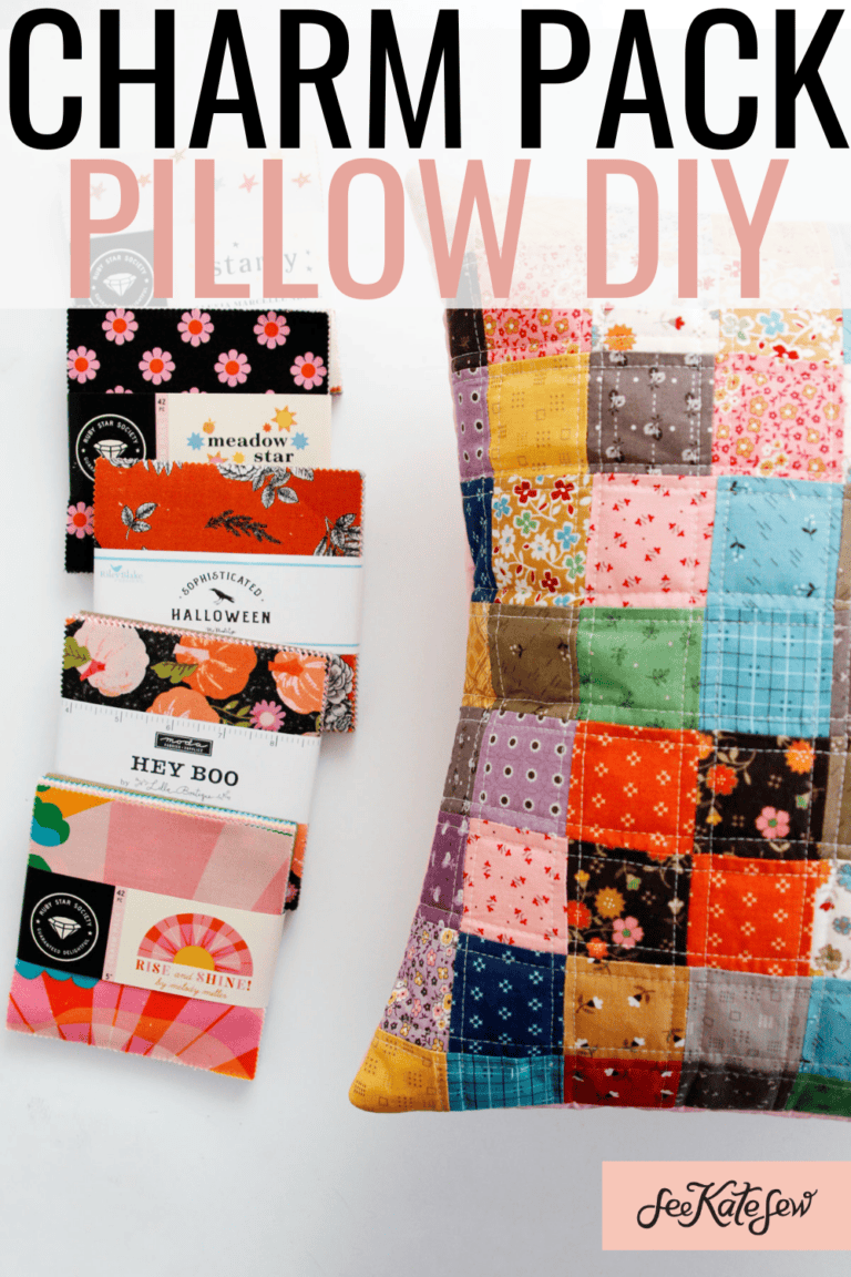 Charm Square Patchwork Pillow - see kate sew