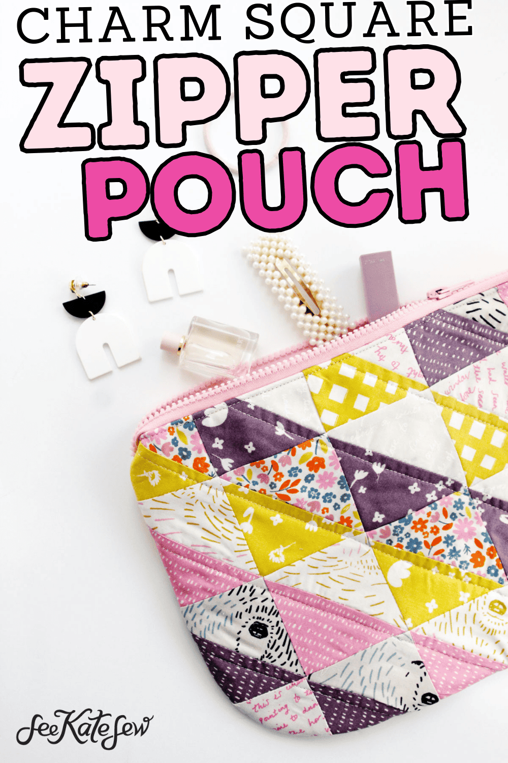 Charm Square Zipper Pouch - see kate sew