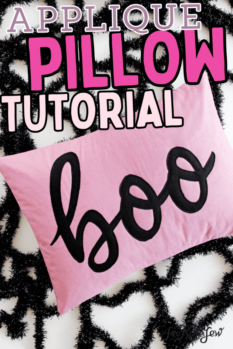 Halloween Boo Pillow Appliqué Sewing Pattern - see kate sew