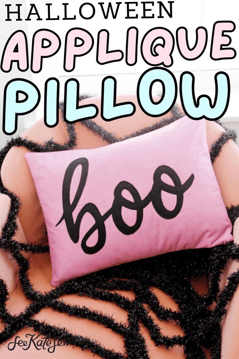 Halloween Boo Pillow Appliqué Sewing Pattern - see kate sew
