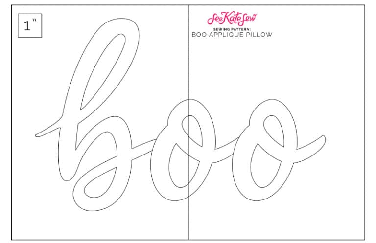 Halloween Boo Pillow Appliqué Sewing Pattern - see kate sew