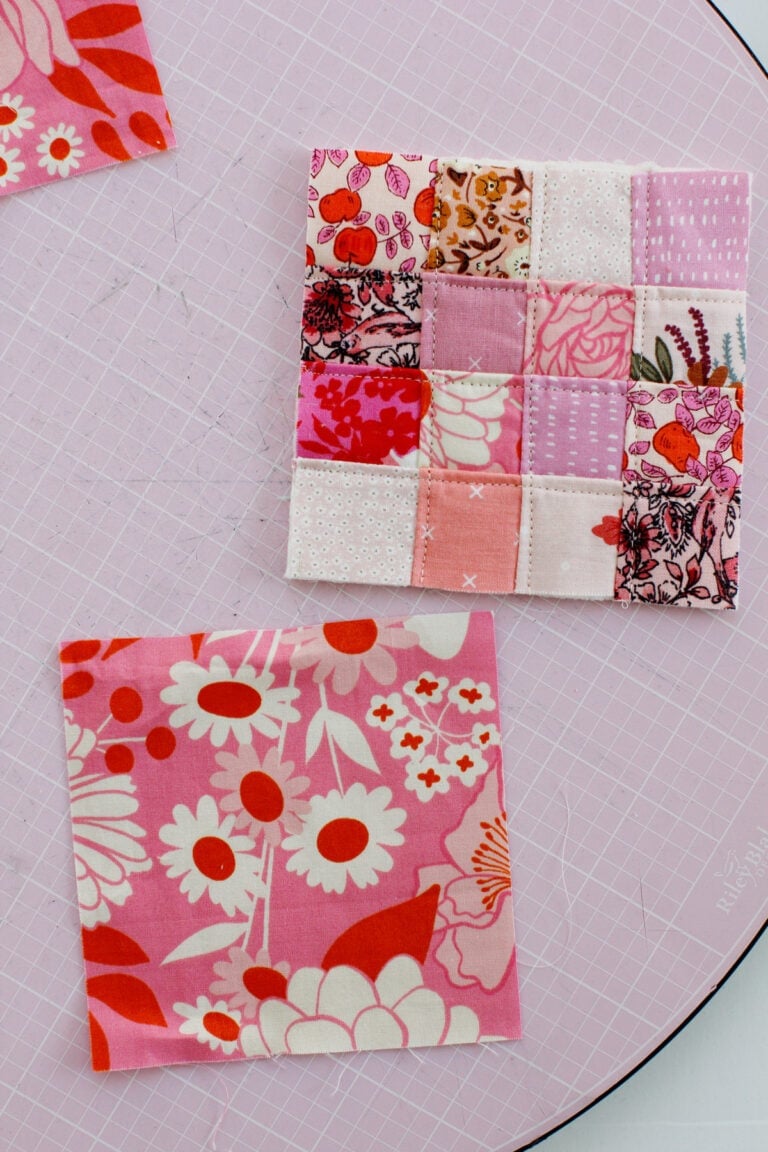 fabric scrap coaster tutorial - see kate sew