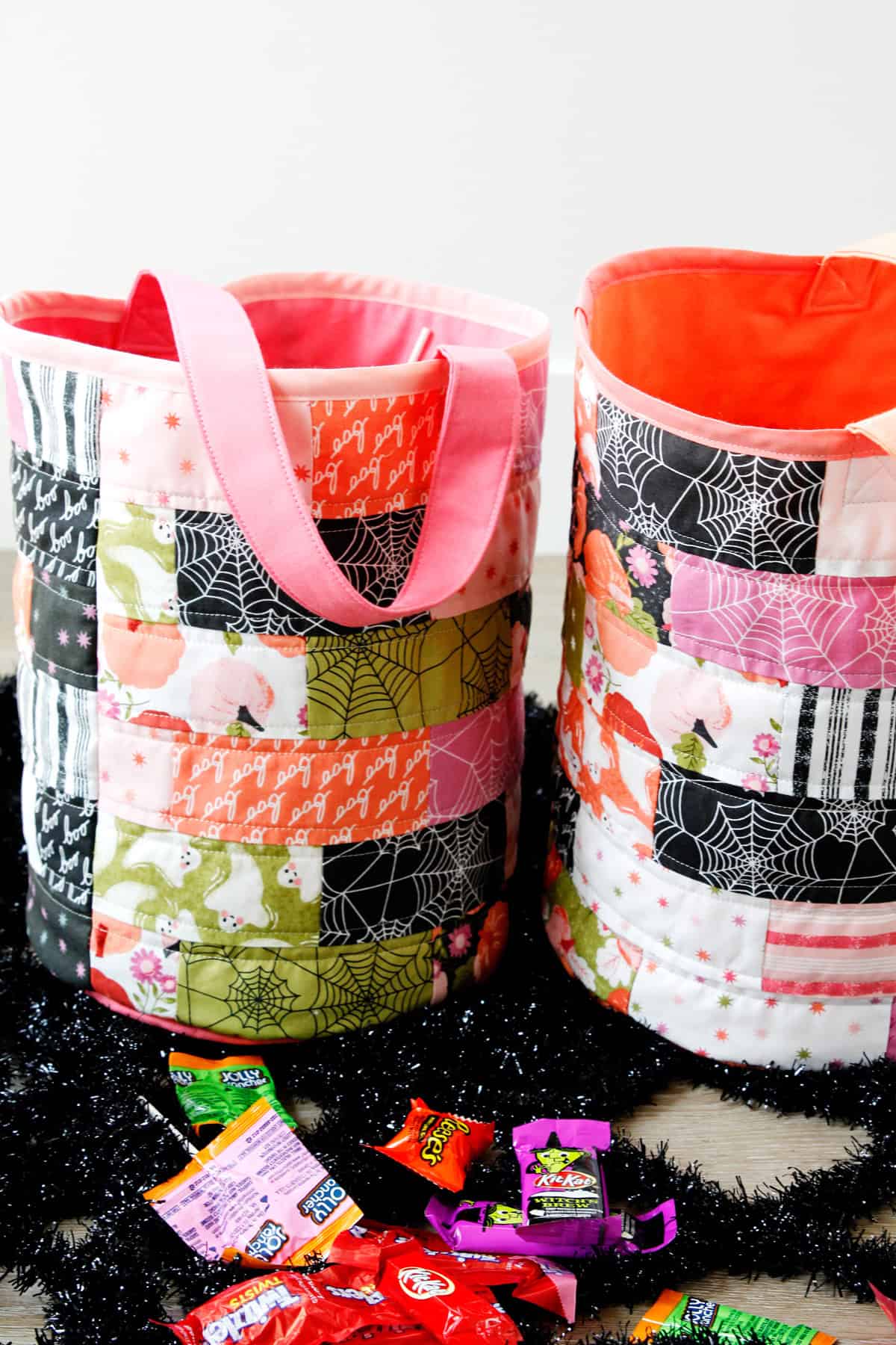 Fabric Halloween Bucket Trick or Treat Bag Pattern - see kate sew