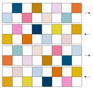 Basic Checkerboard Quilt Pattern with Charm Squares - see kate sew