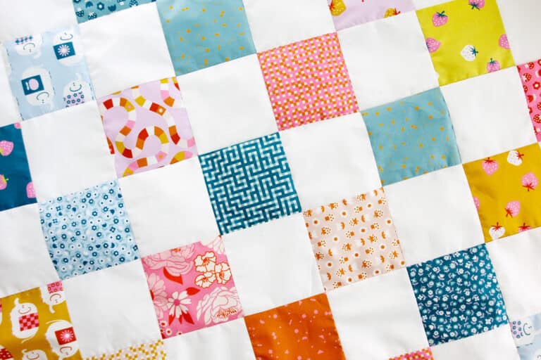 Basic Checkerboard Quilt Pattern with Charm Squares - see kate sew