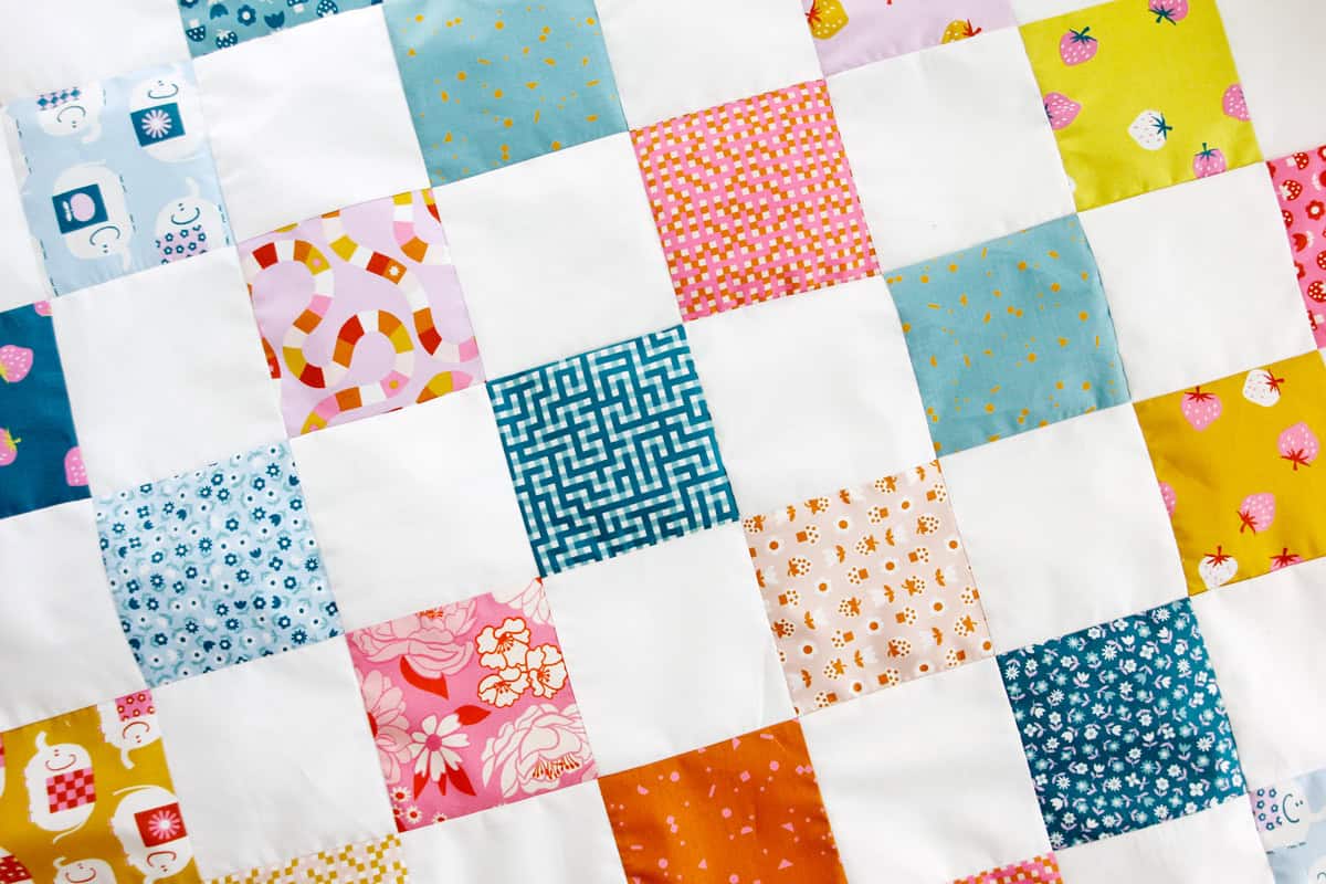 Basic Checkerboard Quilt Pattern with Charm Squares - see kate sew