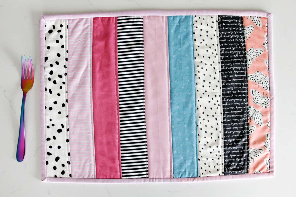 Placemat Sewing Tutorial with Leftover Strips - see kate sew