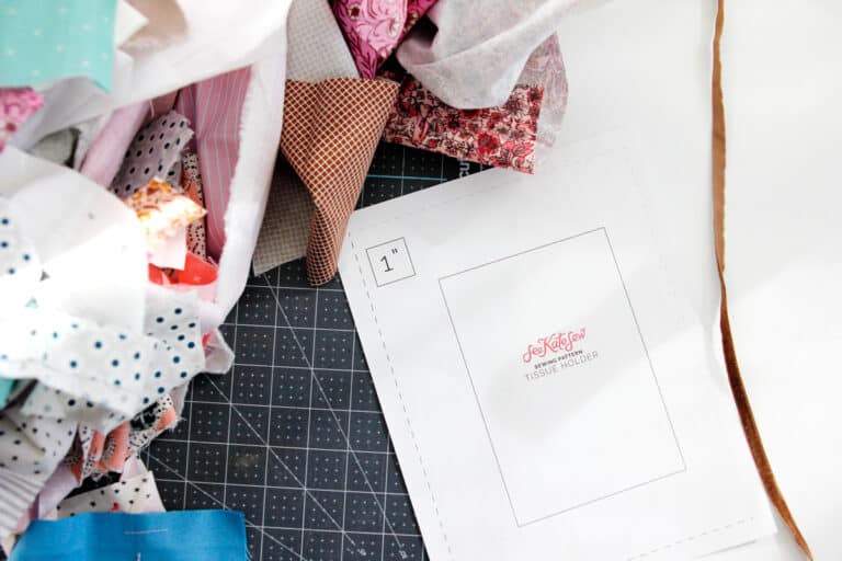 Tissue Holder Sewing Pattern with Scraps - see kate sew