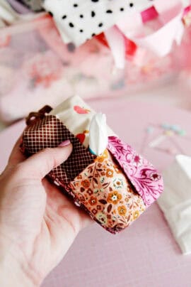 Tissue Holder Sewing Pattern with Scraps - see kate sew
