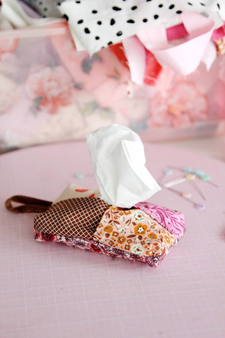 Tissue Holder Sewing Pattern with Scraps - see kate sew