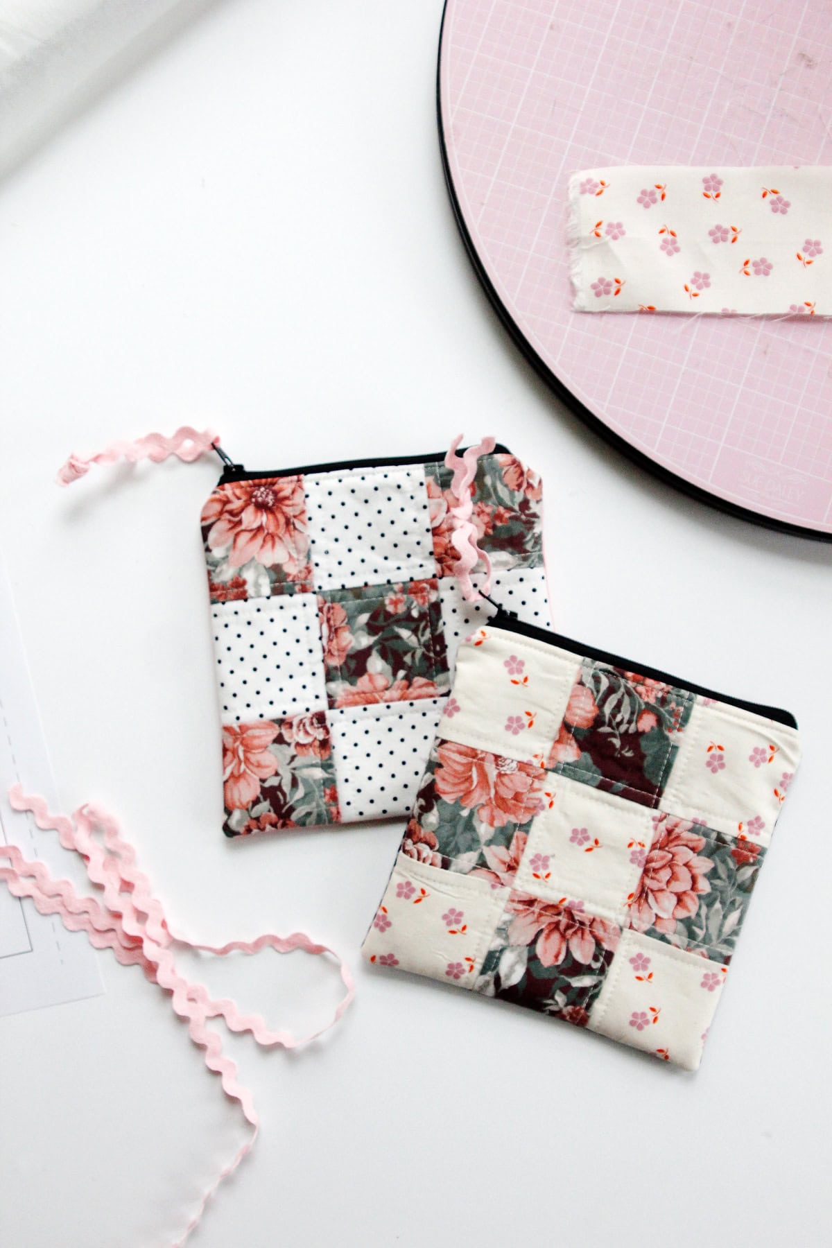 9 Patch Quilted Zipper Pouches - see kate sew