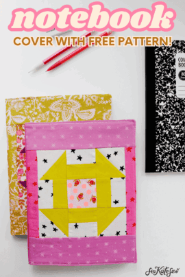 Quilted Composition Notebook Cover - see kate sew