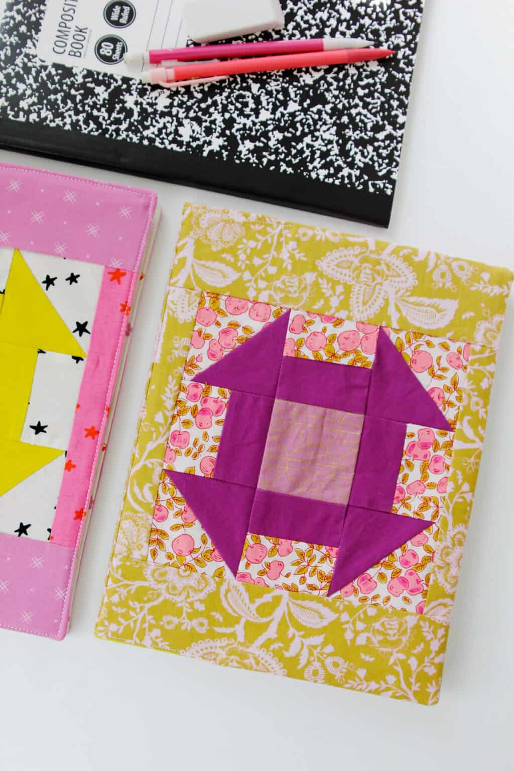Quilted Composition Notebook Cover - see kate sew