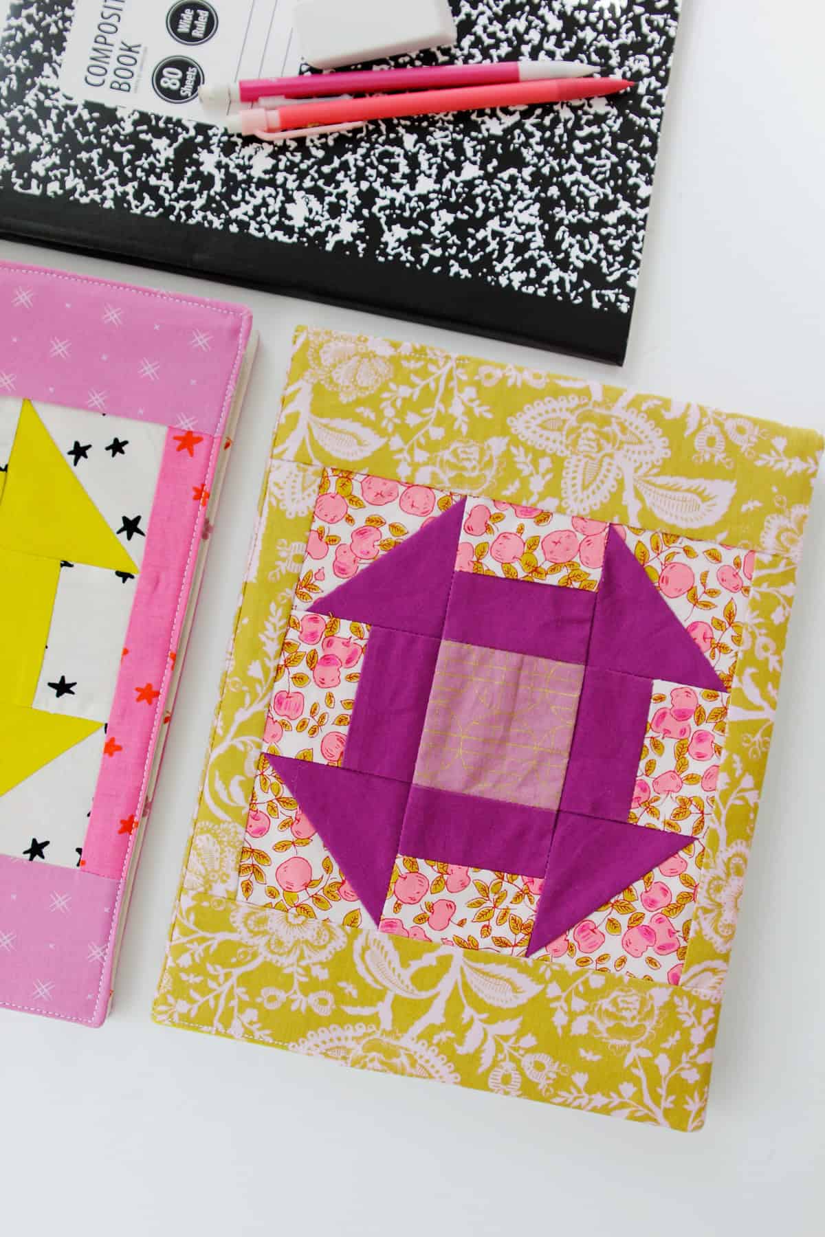 Quilted Composition Notebook Cover - see kate sew