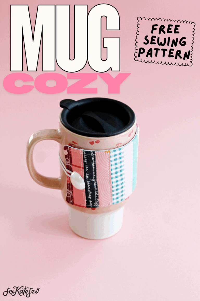 Mug Cozy Pattern - Sew a fabric mug wrap! - see kate sew