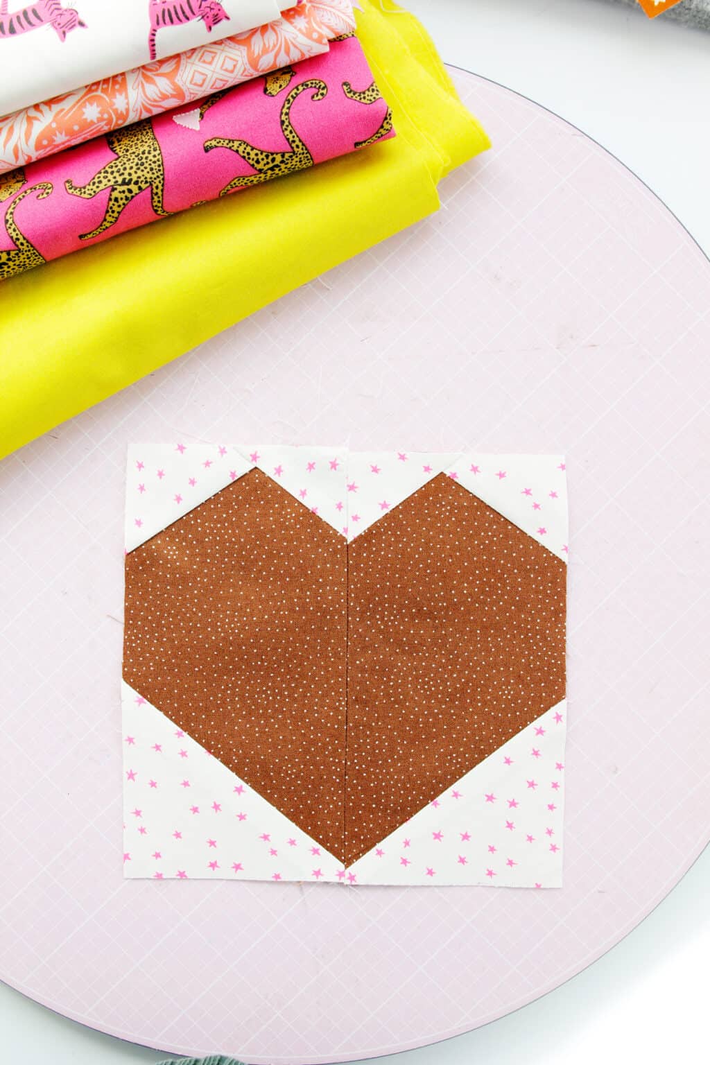 Foundation Paper Pieced Heart Quilt Block with FREE Pattern - see kate sew